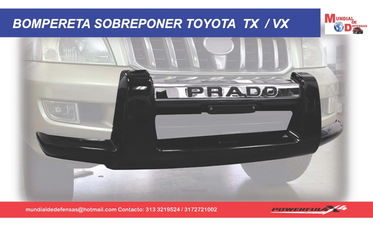 Defensa Delantera De Toyota Prado - Mundial de defensas